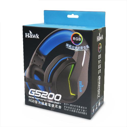 Hawk G5200 RGB發光頭戴電競耳麥 - 速易購電腦資訊社 統編：25556167