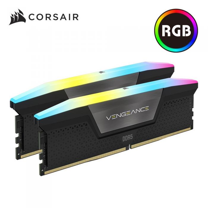 Corsair 海盜船 VENGEANCE DDR5 6000 32GB(16Gx2) - 黑色-RGB - 速易購電腦資訊社 統編：25556167